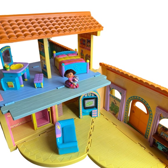 Disney | Toys | Dora Explorer Pop Up Dollhouse Lot 9 Pc Talking ...